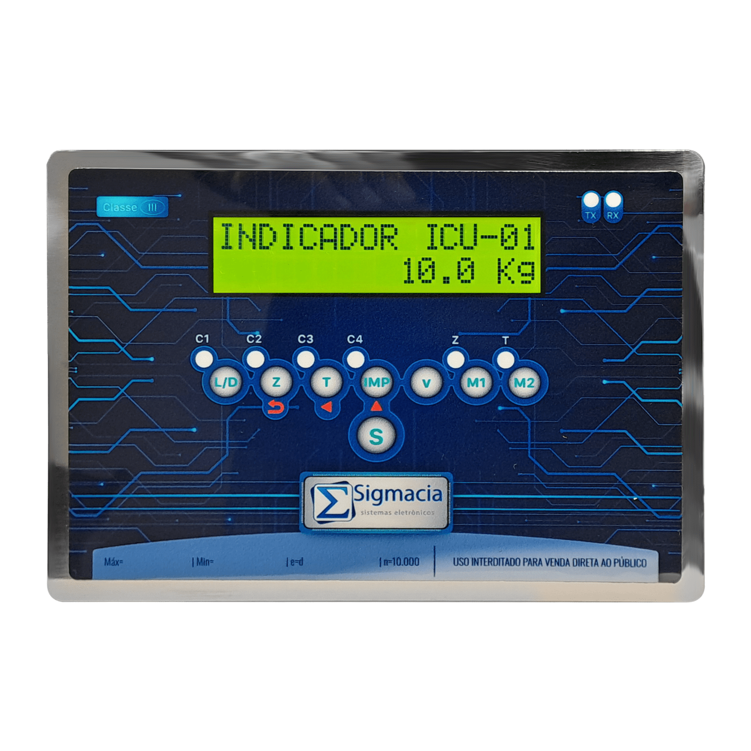 Indicador de pesagem para cortumes Modelo ICU-01 – Sigmacia